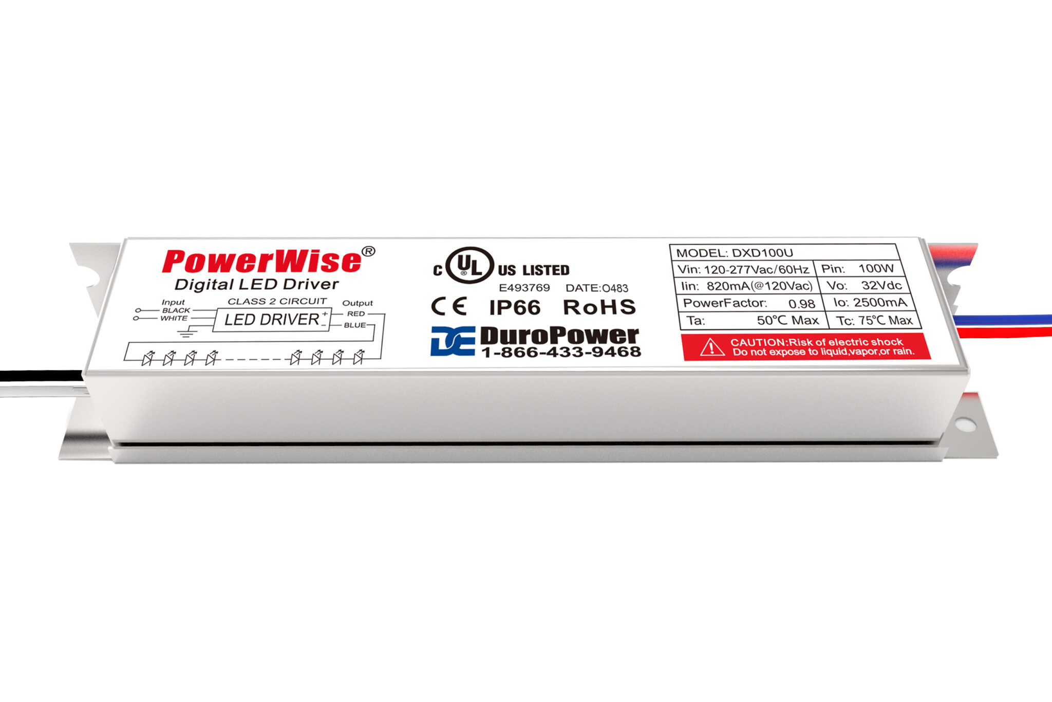 PowerWise 100W DXD100U-80VDC LED Driver for LED Lighting System – LumiaStar